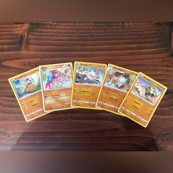 Pokemon | Toys | Like New Pokmon Cards Fighting Type Set Of 5 | Poshmark